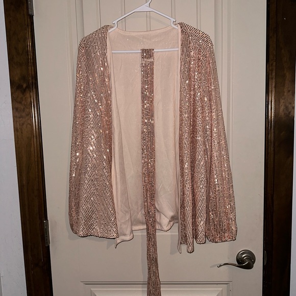 Sweaters | Rose Gold Sequin Sweater | Poshmark